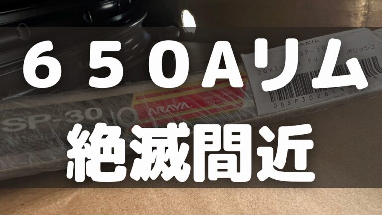 650Aリム（ETRTO590）が絶滅間近？探してみた結果…